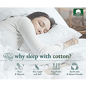 EnvioHome 100% Cotton Twin XL Sheets – 144 TC Percale Breathable & Cooling Flat Sheet & Upto 16 inch Deep Fitted Sheet with Standard Pillowcases Bed Sheet Set