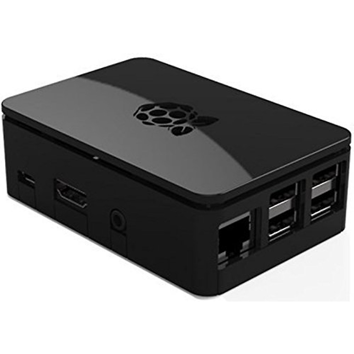 Black Protective Case/Box/Enclosure for Raspberry Pi Model B/ 2/3 with Aluminum Heatsink Cooler - Access to All Ports