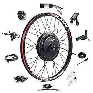EBIKELING Waterproof Ebike Conversion Kit for Electric Bike 26" Rear Wheel Electric Bicycle Hub Motor Kit with Mountain Bike Rim1500W 1200W 750W 500W Electric Bike Conversion Kit
