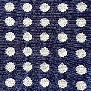 Allingentle Polka Dots Suits for Men Dark Blue & White Men's Suits Flocking Dinner Dress Jackets for Men Blazer Wedding Tuxedo Mens Suits Regular Fit 2 Piece (Blazer + Pant)