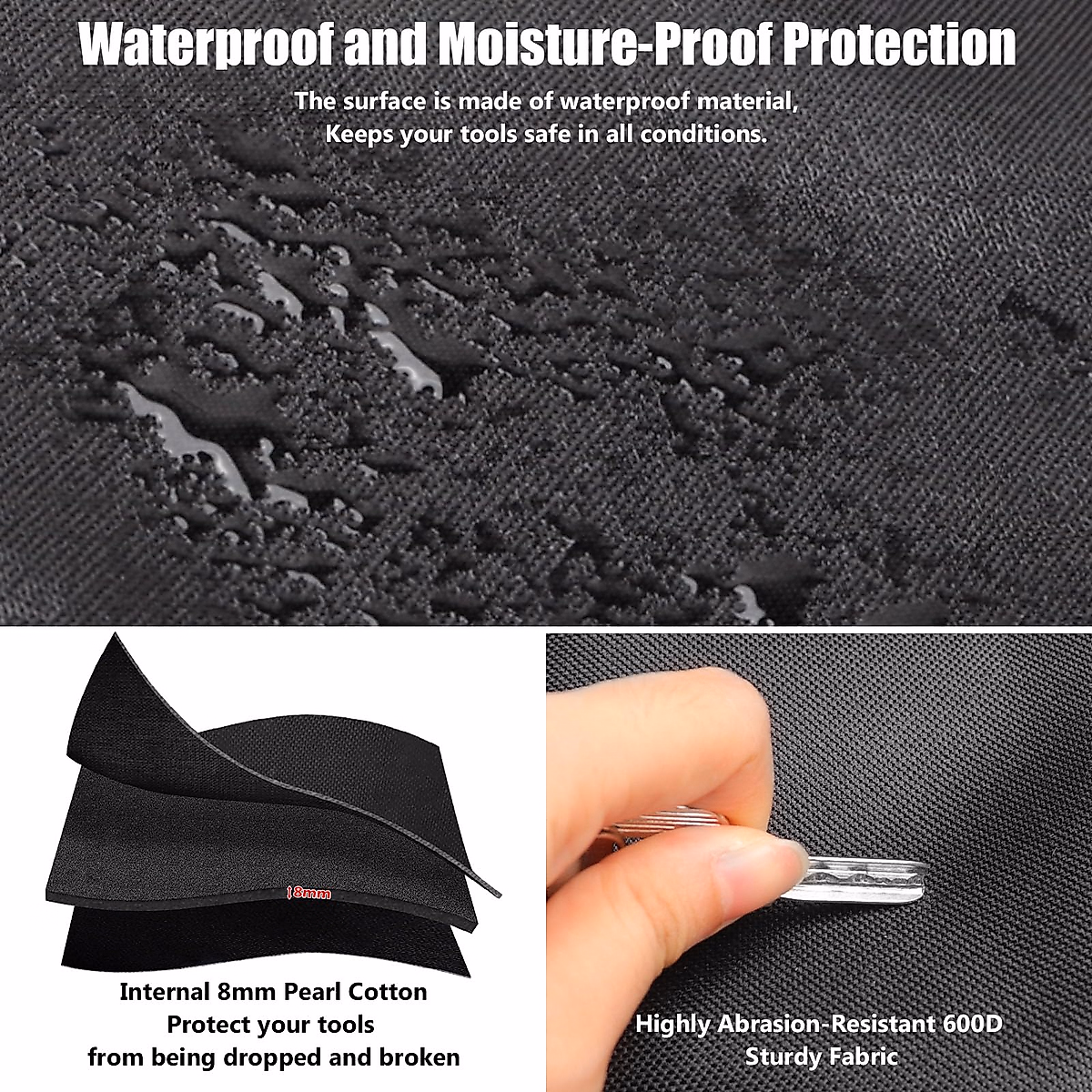 Tesuko Air Compressor Bag Compatible with Milwaukee M18 Inflator 2848-20/2771-20, Air Pump Organizer Case for Milwaukee Inflator, Storage Holder Pouch for 18V 3.0 to 9.0 Ah Battery Black (Only Case)