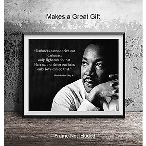 Martin Luther King Wall Art - LARGE 11x14 - MLK Quotes - African American Decor - Inspirational Quotes - Motivational Posters - Black History Classroom Decor - Uplifting Positive Gifts for Women, Men