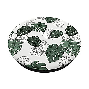 Monstera Tropical Botanical Leaves PopSockets Swappable PopGrip