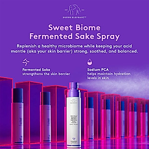 Drunk Elephant Sweet Biome Fermented Sake Spray. Nutrient-Dense Face Spray to Restore and Replenish the Skin’s Barrier. (3.33 oz)