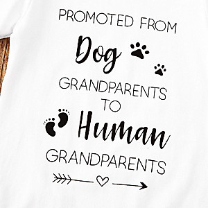 Newborn Baby GOT My Mind ON My Mommy Paws Funny Bodysuits Rompers Outfits Grey White 0-18M (Z-k Promoted from Dog?Grandparents Short Sleeve, 0-3M)