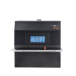 Pyramid™ 3700 Heavy-Duty Time Clock & Document Stamp, Black