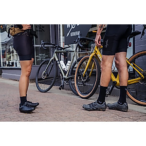 Swiftwick- ASPIRE SEVEN (3 Pairs) Cycling Socks, Firm Compression Fit, Tall Crew (Black, Medium)