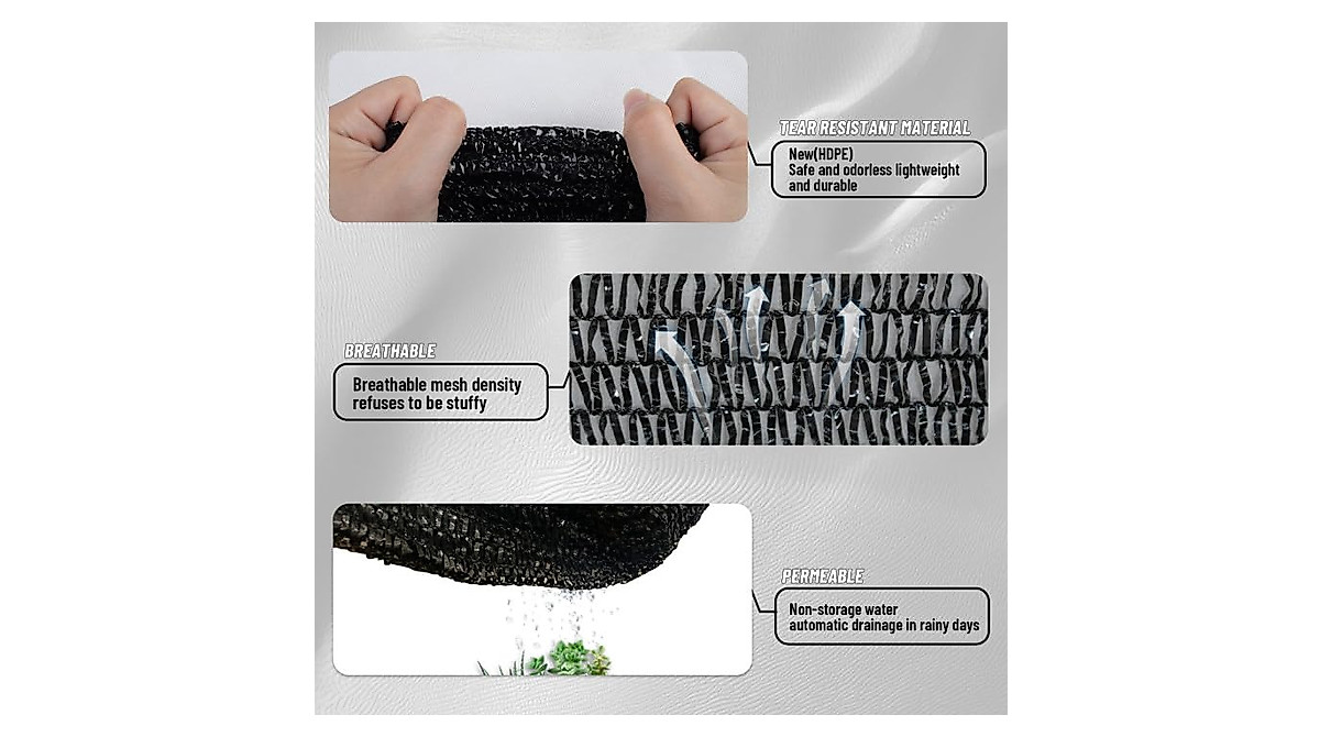 Cool Area 55% Sun Shade Tarp - Easy Install & Durable