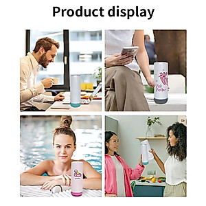 Icesip 12 Pack Music Speaker Tumbler, 20 oz Sublimation Tumbler Skinny Straight Double Wall Cup with Straw Lid & USB Charging Cable 6 Colors