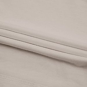 Women's Short Sleeve Crew Neck Loose Midi Linen Dress Casual Summer Solid Color Cotton Linen Dresses with Pockets