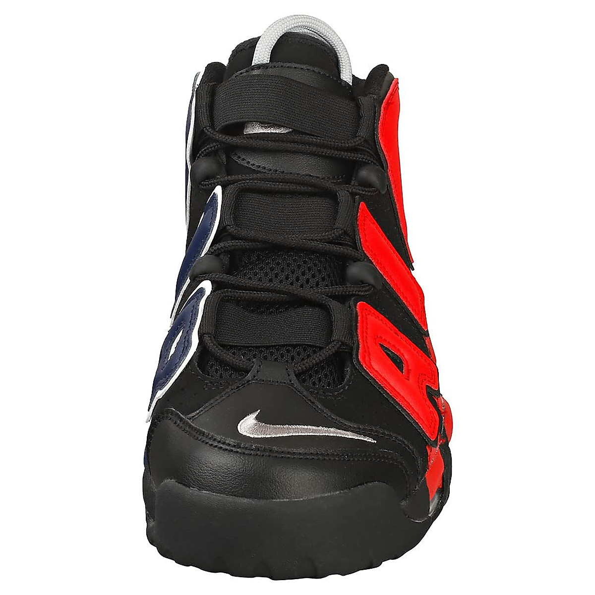 Nike mens Air More Uptempo Basketball Trainers Cj6129 Shoes, Black/Red/Navy, 10