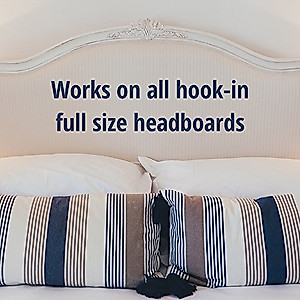 Glideaway DRCV1L Bed Rail System - Adjustable Steel Drop Rail Kit to Convert Full Size Beds to Fit Queen Size Mattresses - Suitable For Antique Beds - Hook-in Attachments