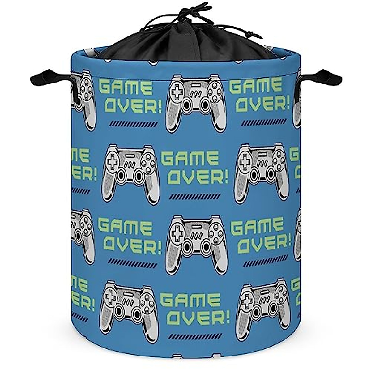 LynaRei Laundry Hamper Funny Cartoon Joysticks Gamepad Dirty Clothes Storage Basket Collapsible Waterproof Toy Organizer for Boys And Girls Bedrooms, Bathroom