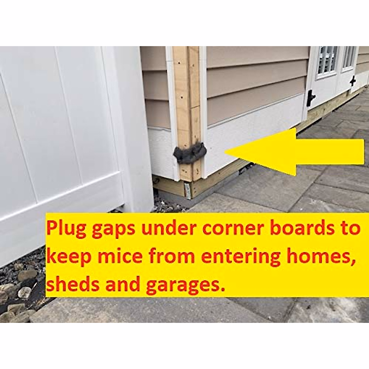 PESTPLUG - 25 Feet Stainless Steel Wool/Garland DIY Kit/Gap Blocker to Keep MIce & Rodents Out. Does NOT Rust! Fill Fabric, Plug Holes, Siding, Pipes in Homes, Garages, Farm Buildings, RV's