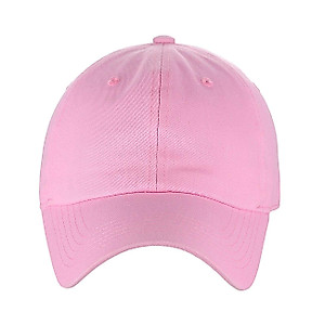 C.C Unisex Classic Blank Low Profile Cotton Unconstructed Baseball Cap Dad Hat Light Pink