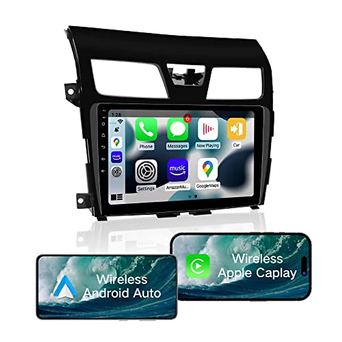 Wireless Apple Car Play Radio, ViaBecs 10.2” Bluetooth Car Stereo for 2014-2018 Nissan Altima Support Android Auto, Bluetooth 5.0, GPS Navigation, Subwoofer, SWC, 36-EQ DSP, AM/FM Car Radio Receiver