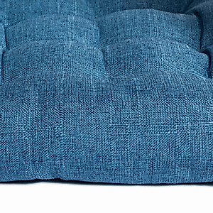 SQUARE MOON 4 Pack Chair Cushions, Seat Cushions, Chair Pads, Chair Mat for Indoor, Outdoor Dining Chairs, Kitchen Chairs, Dining Room Chairs (16" × 16" × 4 Pack, Blue)