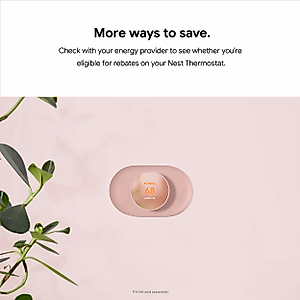 Google Nest Thermostat - Smart Thermostat for Home - Programmable Wifi Thermostat - Snow