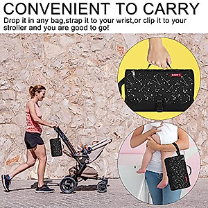 Portable Diaper Changing Pad, Jierwillao Portable Changing Pads with Smart Wipes Pocket