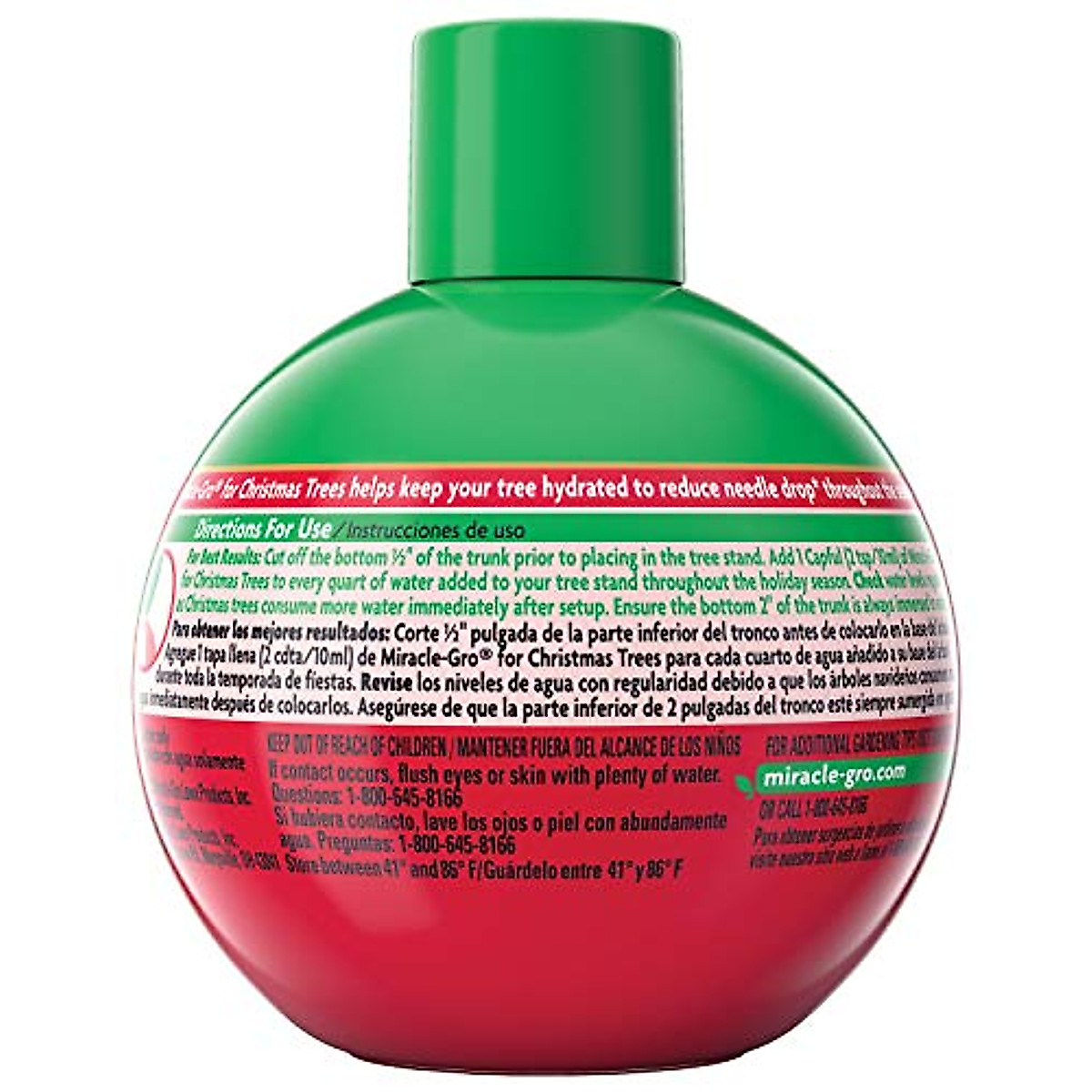 Miracle-Gro VB300515-2 Plant Food, Hydrates Keeps Green All Holiday Season, 2-Pack Christmas Trees, 2 Pack, red