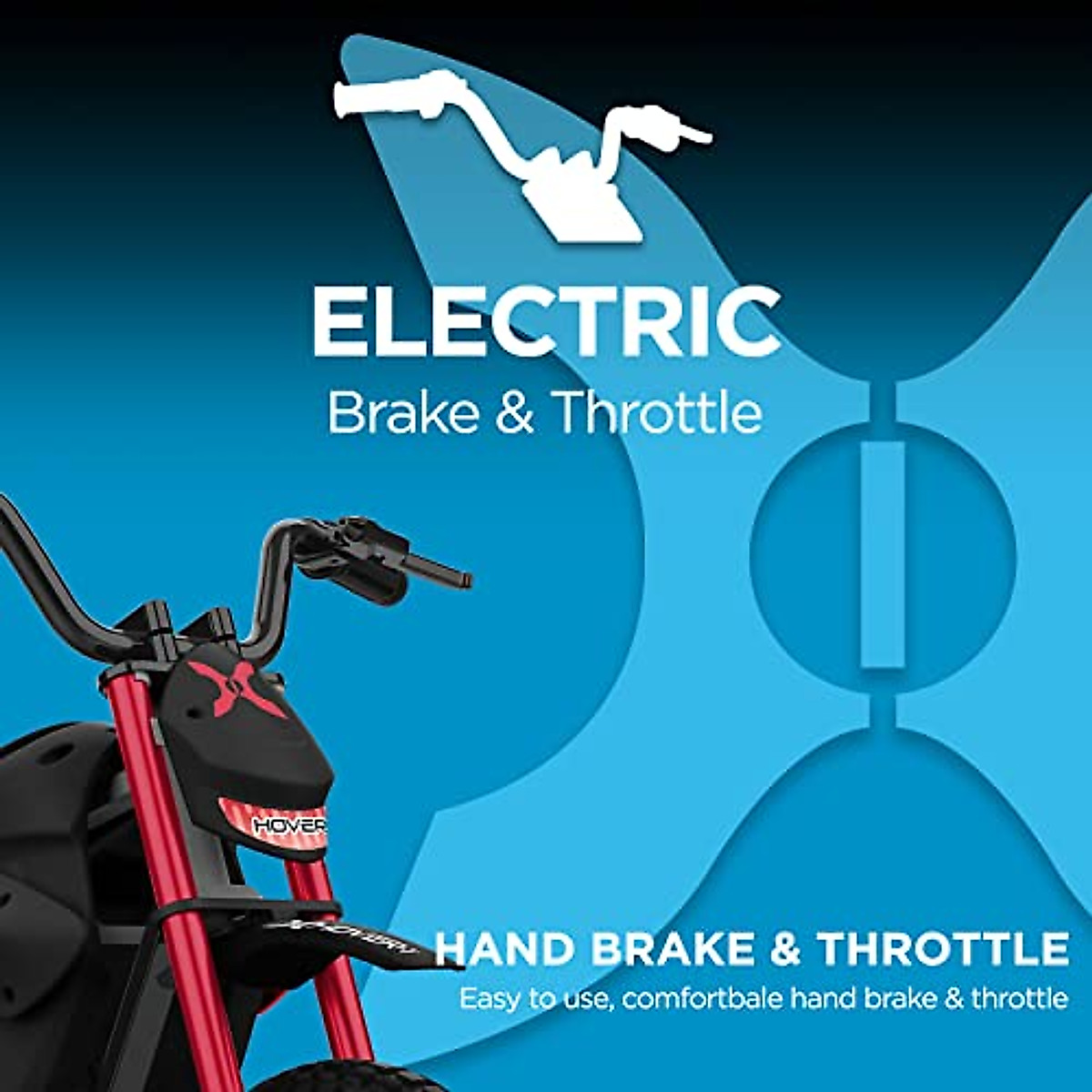 Hover-1 E-Track Electric Dirt Bike | 9MPH Top Speed, 9 Mile Range, 4HR Quick Charge,12.5" Air-Filled Tires, 120LB Max Weight, 2.25ft Tall, UL Certified & Tested - Safe for Kids & Teens, Red