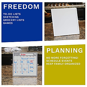 Small Double Sided White Board Calendar - Mini Portable Desktop Dry Erase Board with Stand & Small Monthly Calendar Whiteboard Planner with Reversible to Do List - 10" x 10" - Desk, Office, and Home