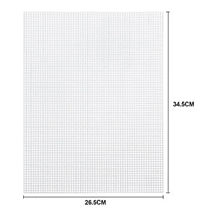 Pllieay 15 Pieces 7 Count Plastic Mesh Canvas Sheets for Embroidery, Acrylic Yarn Crafting, Knit and Crochet Projects (10 x 13 inch, White)