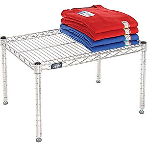 Nexel Commerical Wire Shelf Platform Dunnage Storage Rack, 24" x 30" x 14", Chrome