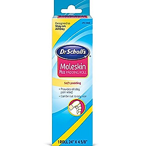 Dr. Scholls Moleskin Soft Padding Roll (24In X 4 5/8 Pieces) (Pack of 2)