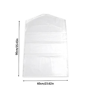 10pcs Clothes Suit Garment Dustproof Cover Transparent Plastic Storage Bag