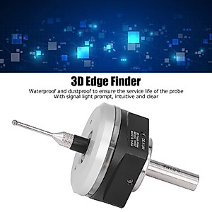 CNC 3D Edge Finder, Professional High Accuracy Universal 3D Sensor Probe, Waterproof Multifunctional 3D Edge Locator with Tungsten Steel Tip for X, Y and Z Axis, for Mach3, for GRBL CNC Equipment