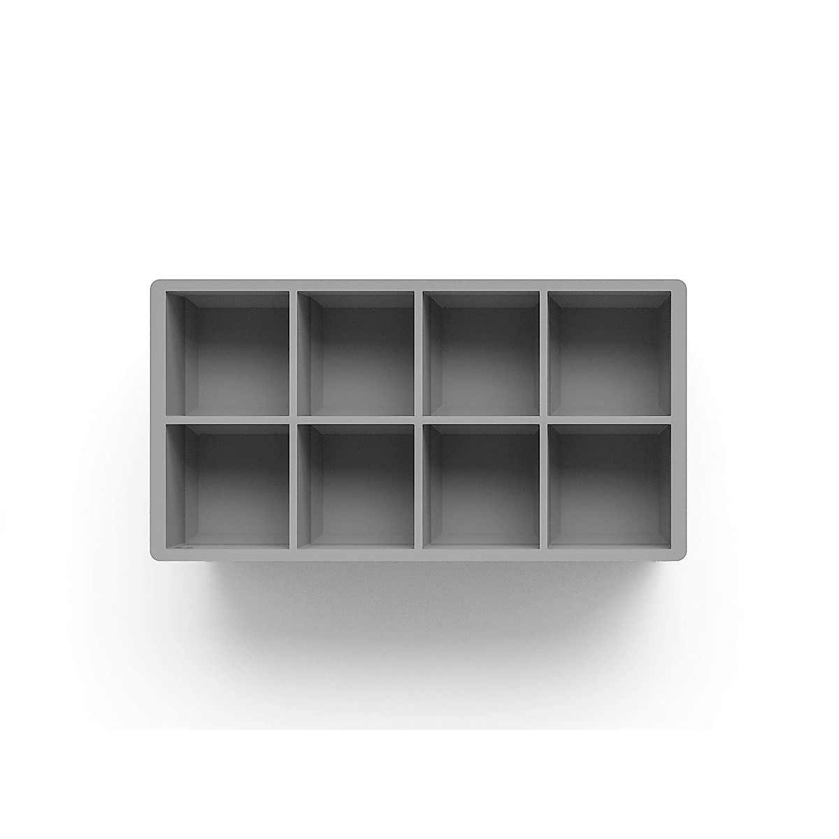 glacio Ice Cube Trays Silicone - Large Ice Tray Molds for making 8 Giant Ice Cubes for Whiskey - 2 Pack