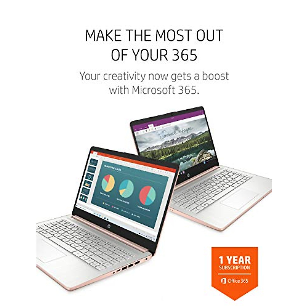 HP - 14-fq0030nr 14 Laptop, AMD 3020e, 4 GB RAM, 64 GB eMMC Storage, 14-inch HD Display, Windows 10 Home in S Mode, Long Battery Life, Microsoft 365, (14-fq0030nr, 2020) Pale Rose Gold