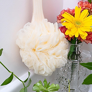 EcoTools EcoPouf Bath Brush, Loofah Brush for Bath & Shower, Made with Long Handle & Recycled, Soft Netting for Gentle Exfoliation, Back Brush for Men & Women, Eco-Friendly & Cruelty-Free, 1 Count