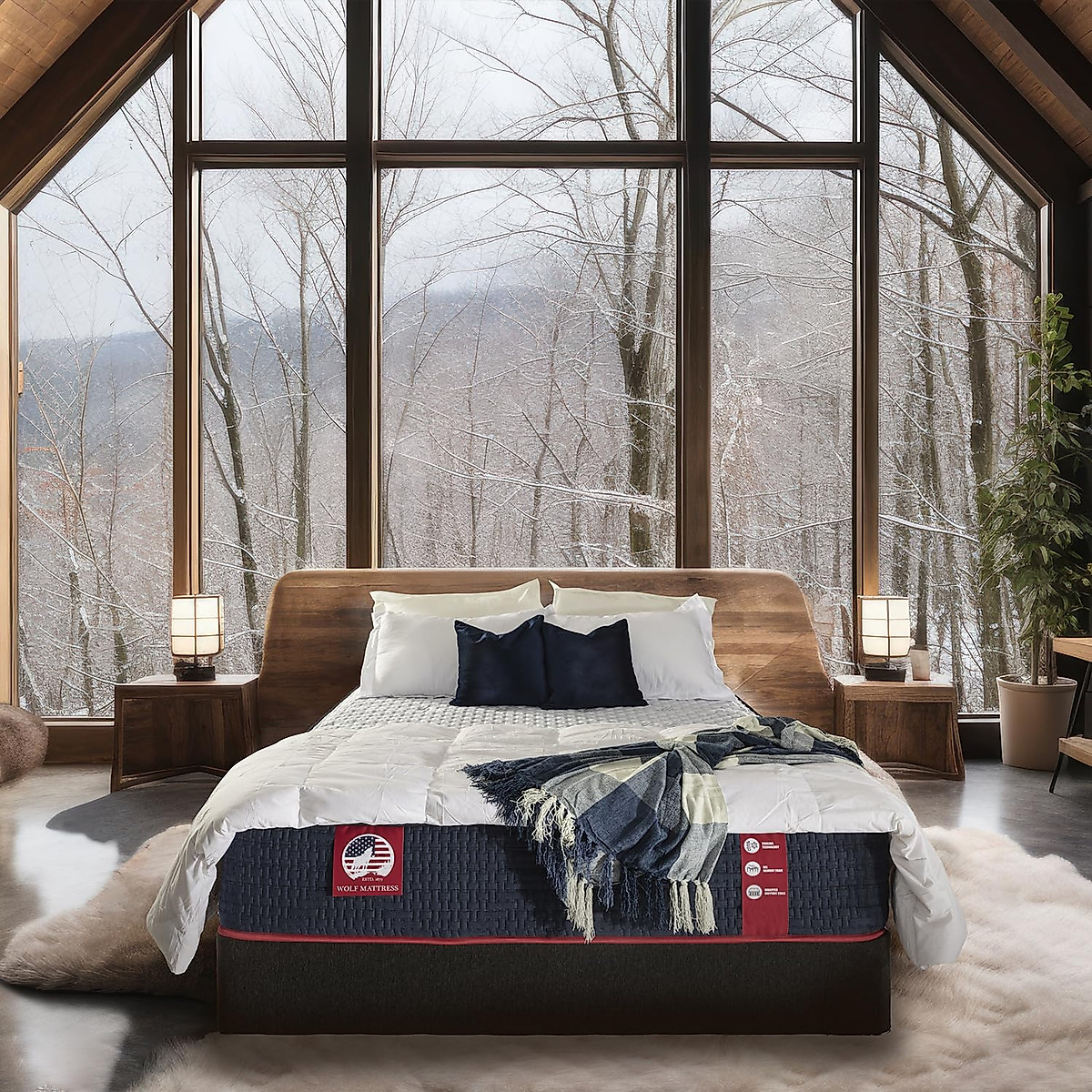 Wolf Twin Mattress - 12-Inch Medium Firm Memory Foam Hybrid Mattress with 7 Layers, Individually Wrapped Coil, Cooling Design, 101-Night Trial, Provides The Right Level of Comfort and Support