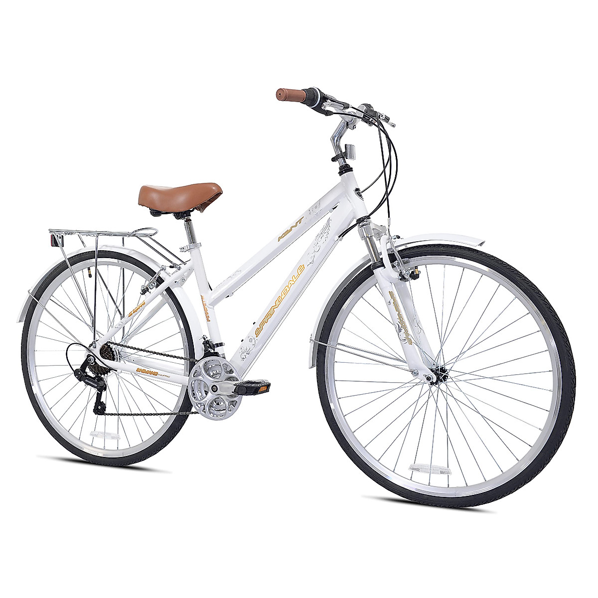 Kent International Springdale Hybrid Bicycle, White, 29 inch