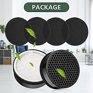 LV-H132 Replacement Filter Compatible with LEVOIT LV-H132 Air Purifier, Pre Filters, H13 True HEPA Filter, Activated Carbon Filter, Part # LV-H132-RF, 2 Pack