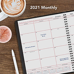 2021 Monthly Planner by AT-A-GLANCE, 8" x 10", Large, Black (701300521)