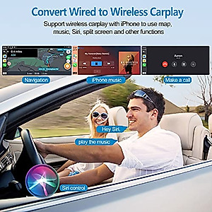 Geohyecc Wireless CarPlay Adapter for iPhone,2023 Newest Apple CarPlay Wireless Dongle for OEM Factory CarPlay Cars,Built-in 5G Chip&5.8 GHZ WiFi Rate,Auto Connect No Delay Online Update,Plug&Play