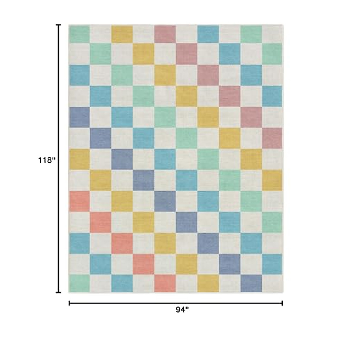 Well Woven Apollo Flatwoven Modern Squares Multi Blue 7'10" x 9'10" Area Rug