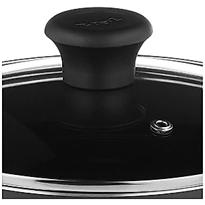 T-fal Initiatives Nonstick Sauce Pan with Lid 3 Quart Cookware, Pots and Pans, Dishwasher Safe Black