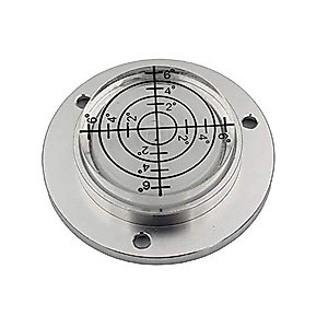 XMLEI Aluminum Alloy universal level Mini Level Round Bubble Spirit Level Diameter 50mm Height 11.5mm（1PCS） (white)