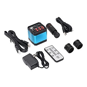 Eyes.sys 14MP 1080P 60FPS HDMI USB Lab 0.5X C-Mount Lab Industrial Microscope Digital Camera with Remote Control,C