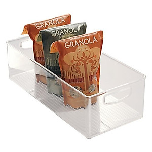 InterDesign Cabinet/Kitchen Binz Kitchen Storage Container, Extra Large Plastic Storage Boxes for The Fridge, Freezer or Pantry, Clear