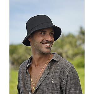 Camptrace Bucket Hats for Women Men Washed Cotton Bucket Hat Packable Sun Hats Summer Beach Hat with Detachable String Canvas White Medium-Large