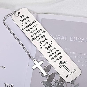 Metal Bookmark with Cross Pendant Inspirational Mark Gifts Book Page Teacher's Day Book Reading Stationery Student