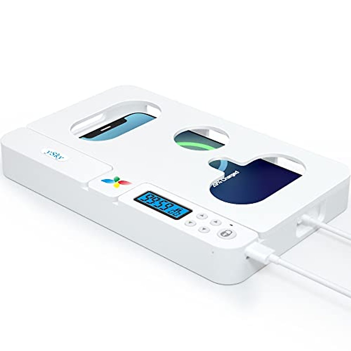 ySky Portable Smart Auto Phone Timer Lock Box for iPhone and Android Phones, Self-Control Timer Locker to Help Kids,Students, Adults Focus Back,Prevent Excessive Games, Mobile Phone Addiction(White)