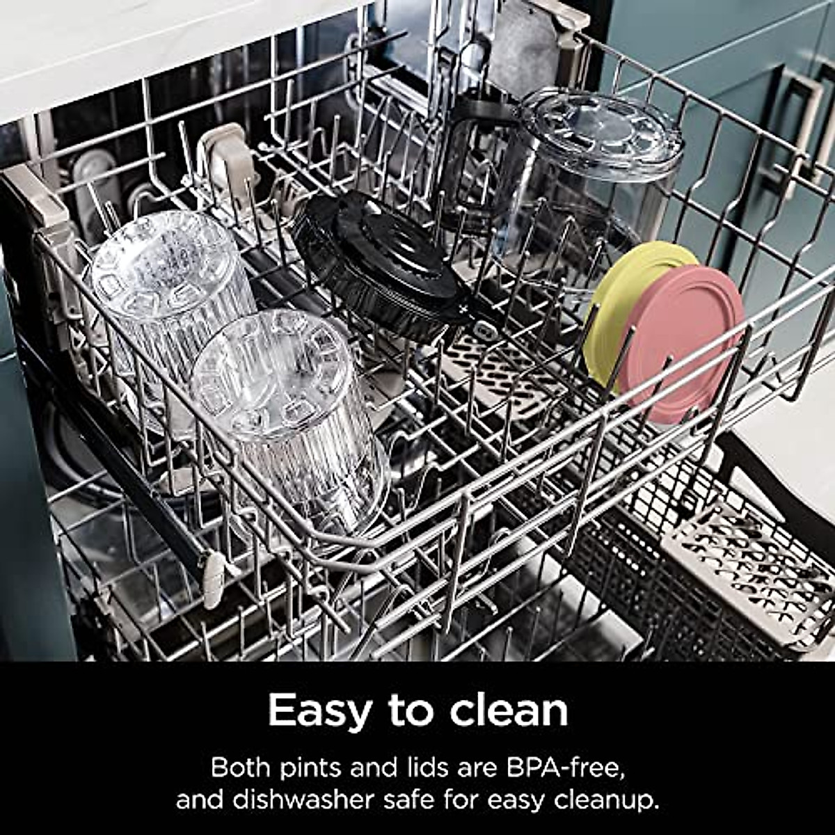 Creami Pint Containers Replacement for Ninja Creami Deluxe Pints 24oz NC501, Compatible with Ninja NC501 NC500 Series Creami Deluxe Ice Cream Makers, Ice Cream Containers with Leak Proof Lids