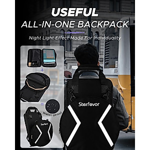 Starfavor Drum Practice Pad with Snare Drum Stand Set, 12-Inch Double Sided Silent Practice Pad Kit with Drum Sticks, Drumstick Holder, Luminous Carrying Bag, Black (Fits 8''-15'' Drums)