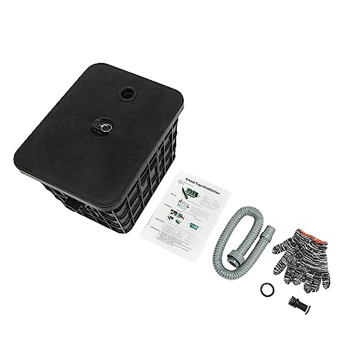 35L Upper Inlet Commercial Grease Trap, 7-stage filtration 264.12Gal/h Grease Trap, Waste Water Oil-water Separator for Restaurant,Cafe,Canteen,Kitchen Under Sink